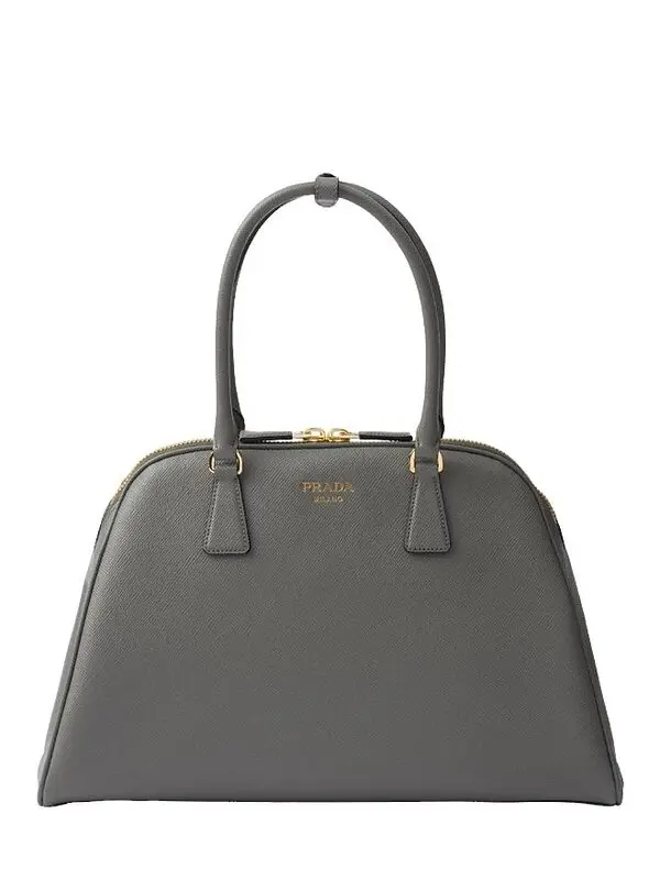 Prada Large Saffiano Leather Handbag - Grey