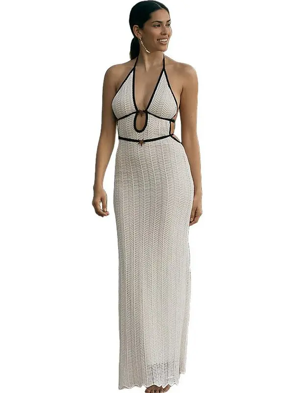 CAPITTANA Ariel Knit Maxi Dress - White