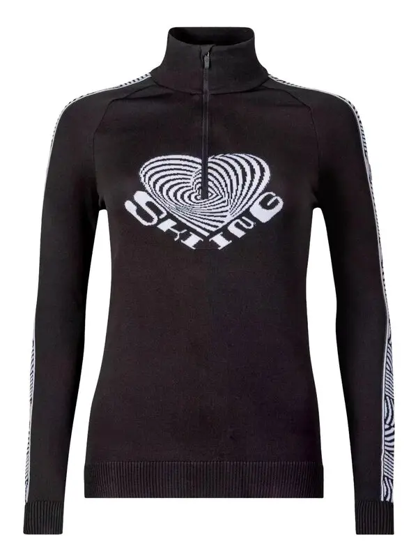 NEWLAND Intarsia-knit Ski Top - Black