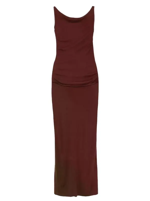 AYA MUSE Knitted Maxi Dress - Brown