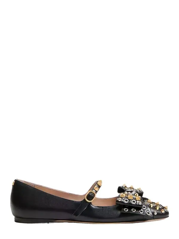 Valentino Garavani Bowow Mary-jane Ballet Flats - Black