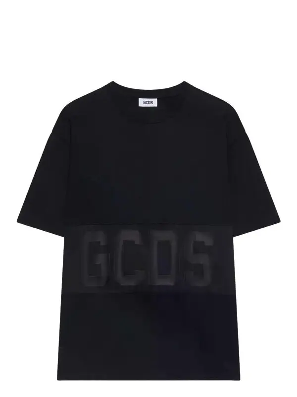 Gcds Logo-tape T-shirt - Black