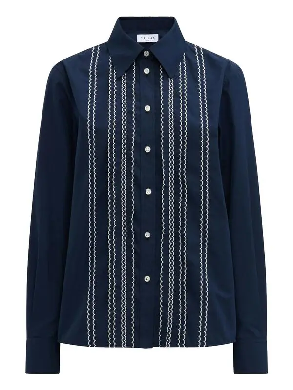CALLAS MILANO Arletty Embroidered Shirt - Blue
