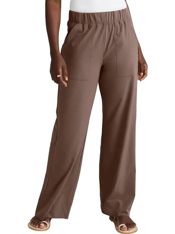 Beyond Yoga Wide-leg Utility Trousers - Khaki