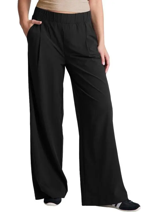 Beyond Yoga Wide-leg Utility Trousers - True Black