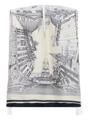 CALLAS MILANO Sirene Rome Print Scarf-back Shirt - White