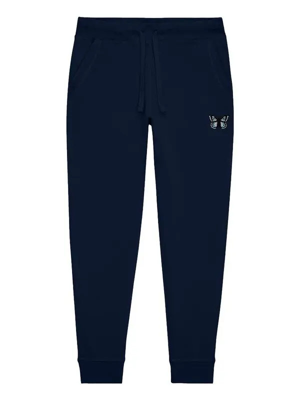 DALIX Butterfly Fleece Jogger Pant - Navy Blue