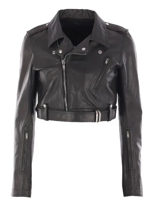 Rick Owens Leather Jacket - Black