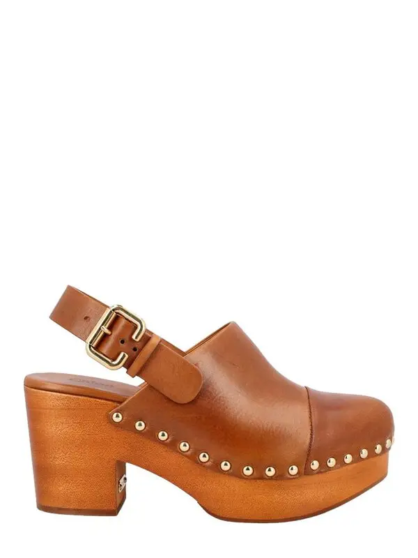 Chloé Clogs - Ginger Brown