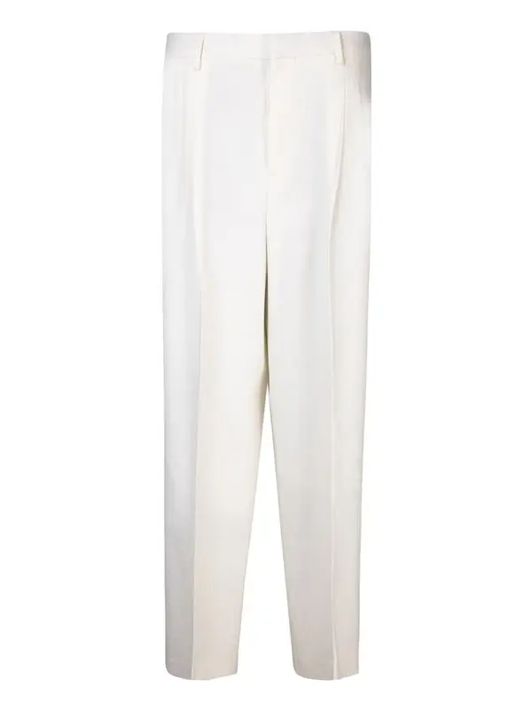 Ami Wool Trousers - Beige