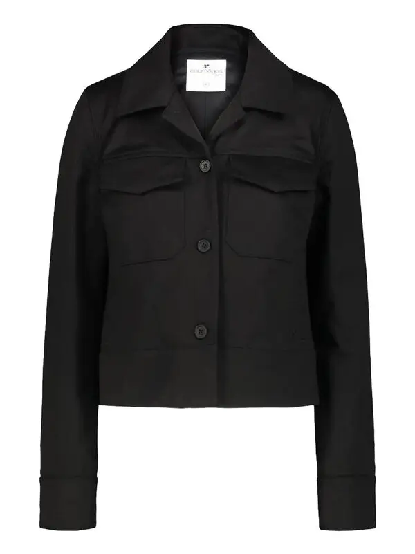 COURREGES Polycotton Trucker Jacket - Black