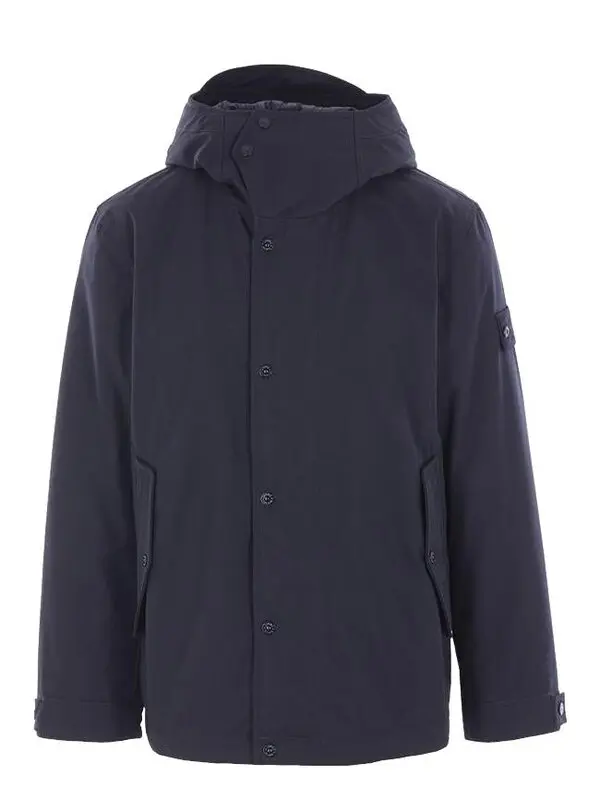 Stone Island Cotton Canvas Primaloft® Padded Parka - Blue