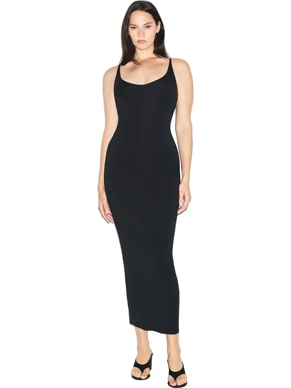 SKIMS Scoop Neck Long Dress - Obsidian