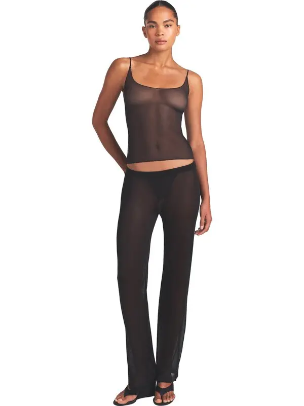 SKIMS Ultra Fine Mesh Cami Top - Obsidian