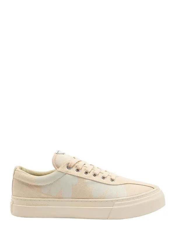 S.W.C STEPNEY WORKERS CLUB Dellow Printed Canvas Sneakers - Cream