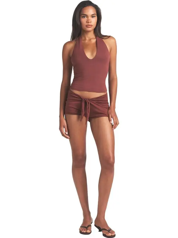SKIMS Smooth Layers Halter Top - Henna