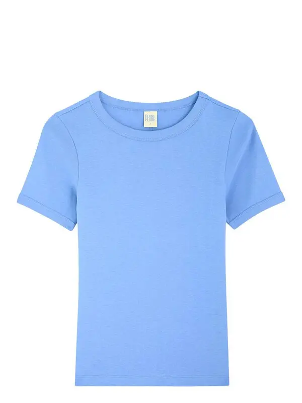 FLORE FLORE Cotton T-shirt - Blue