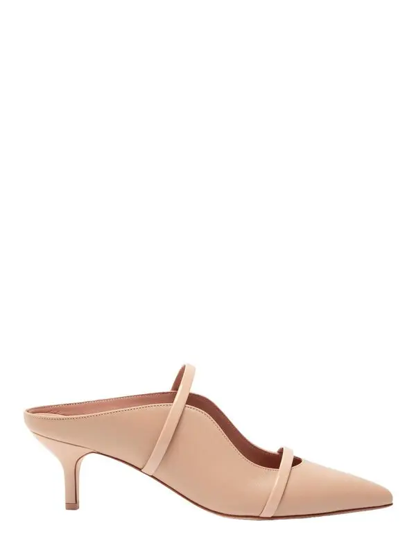 MALONE SOULIERS Maureen 45 Leather Mules - Nude