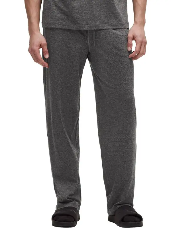 Lululemon Classic-fit Soft Jersey Pants - Heathered Black/heathered Graphite Grey