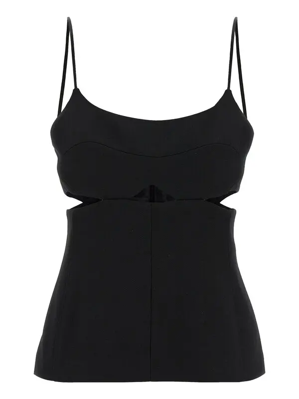 Victoria Beckham Cut-out Cami Top - Black