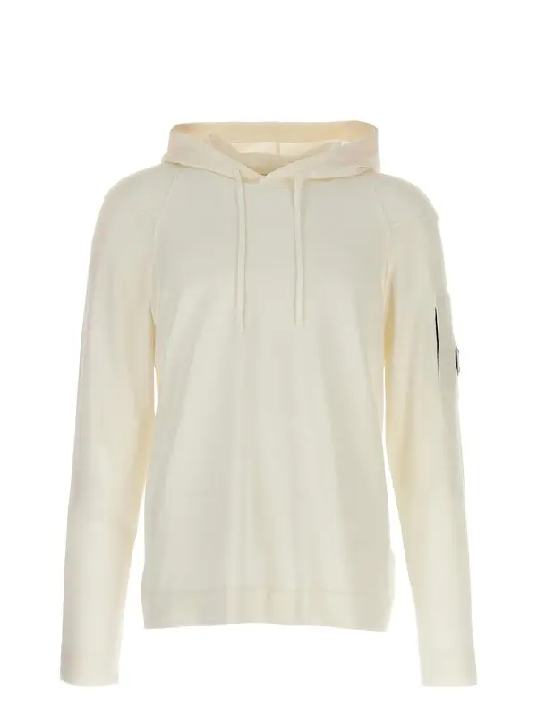 C.P. COMPANY Sea Island Cotton Hoodie - White