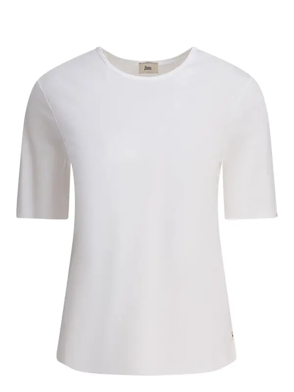 Herno Cotton T-shirt With Button Detail - White