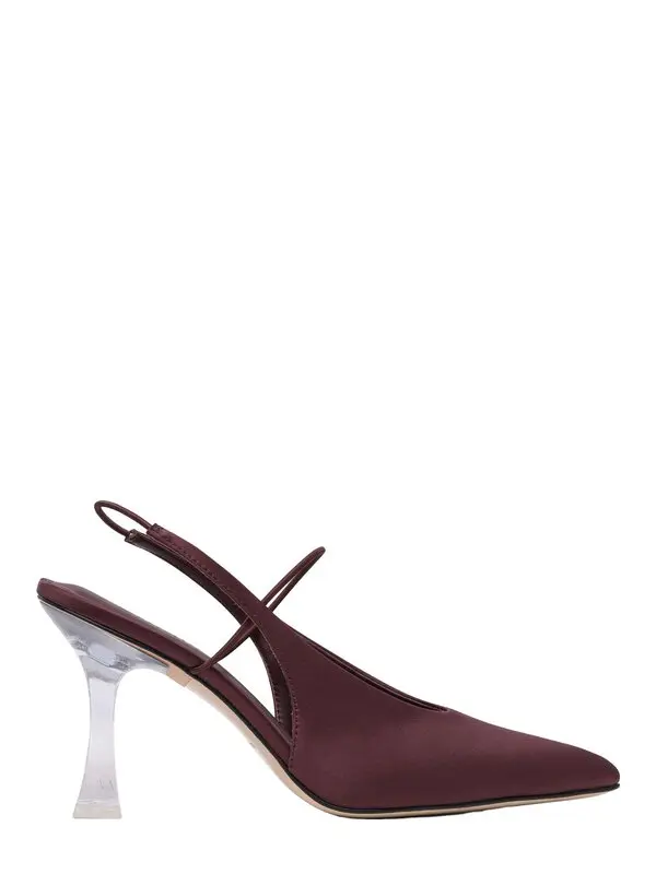 Studio Amelia Heeled Slingback Pumps - Bordeaux