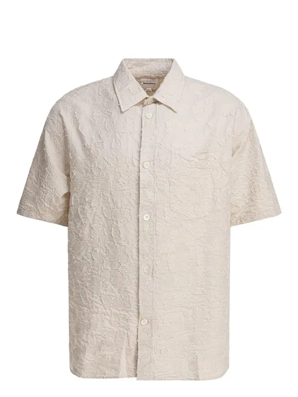 Norse Projects Oversized Fil Coupe Short Sleeve Shirt - Beige