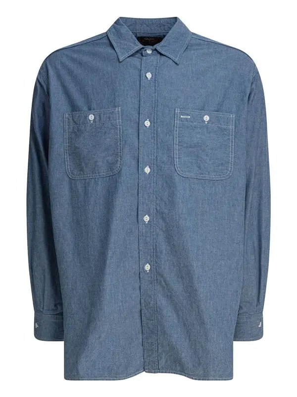 BEAMS Work Chambray Shirt - Blue