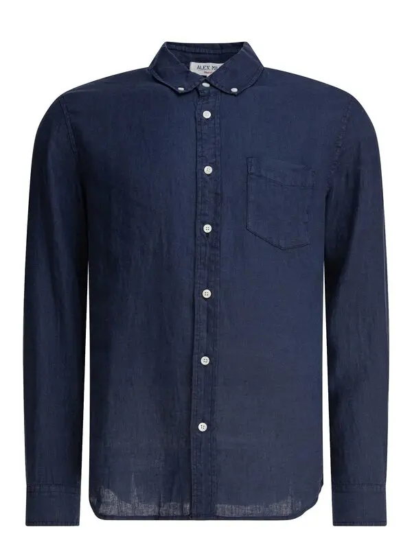 ALEX MILL Linen Mill Shirt - Blue