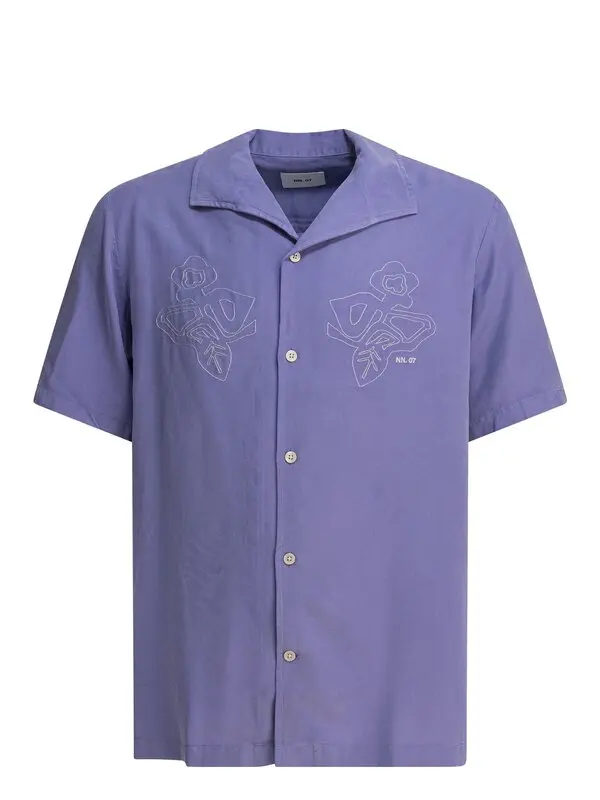 NN.07 Ares Viscose Twill Shirt - Purple
