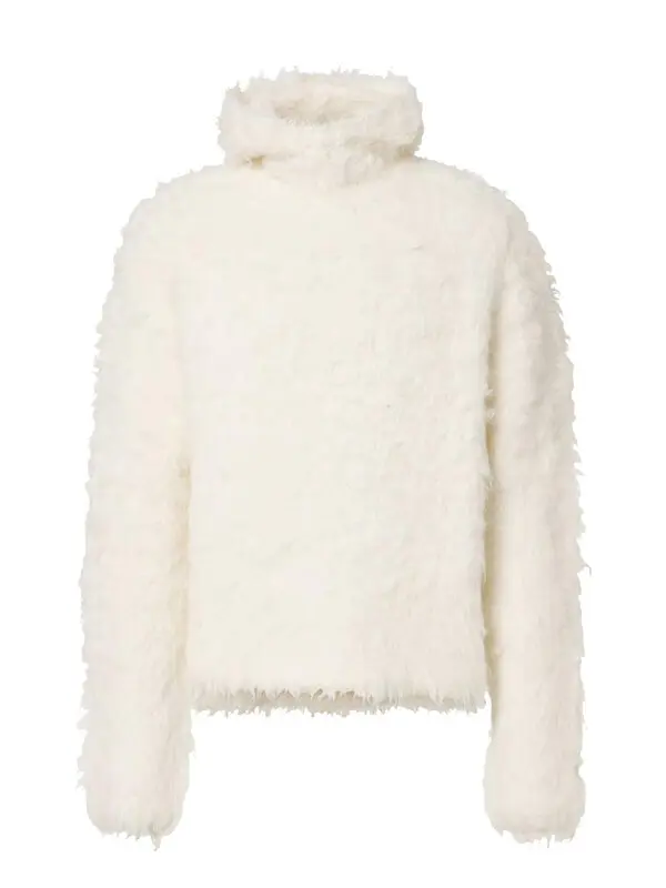 Acne Studios Alpaca Blend Hooded Sweatshirt - White