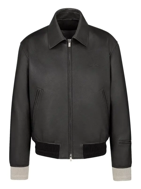 Dior Christian Couture Leather Jacket - Black