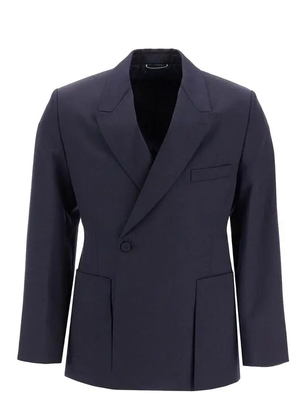 Dior Wool Blazer Jacket - Blue