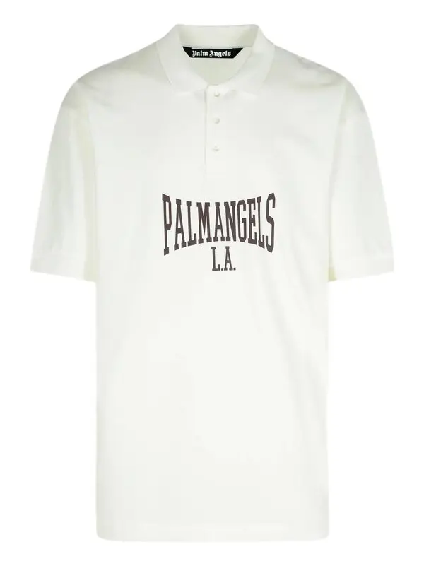 Palm Angels College Logo Polo - White
