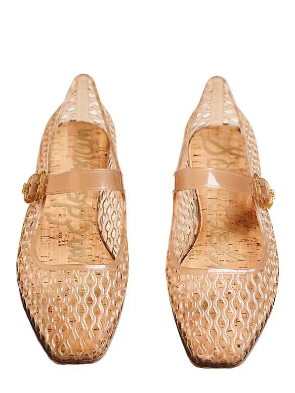 Sam Edelman Michaela Mary Jane Jelly Flats - Tan