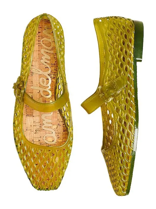 Sam Edelman Michaela Mary Jane Jelly Flats - Yellow