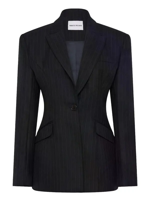 Rebecca Vallance Maxwell Pinstriped Blazer - Blue