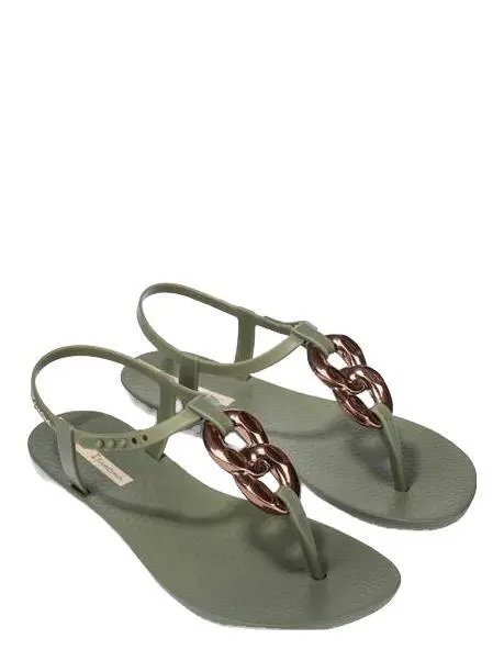 Ipanema Class Connect Ii Ring Sandal - Green/bronze