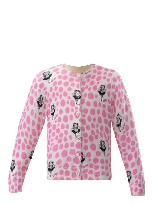 RACHEL RILEY Eloise Dot Printed Cardigan - Pink