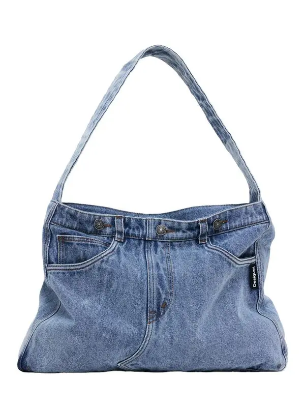 Desigual Denim Shoulder Bag - Blue
