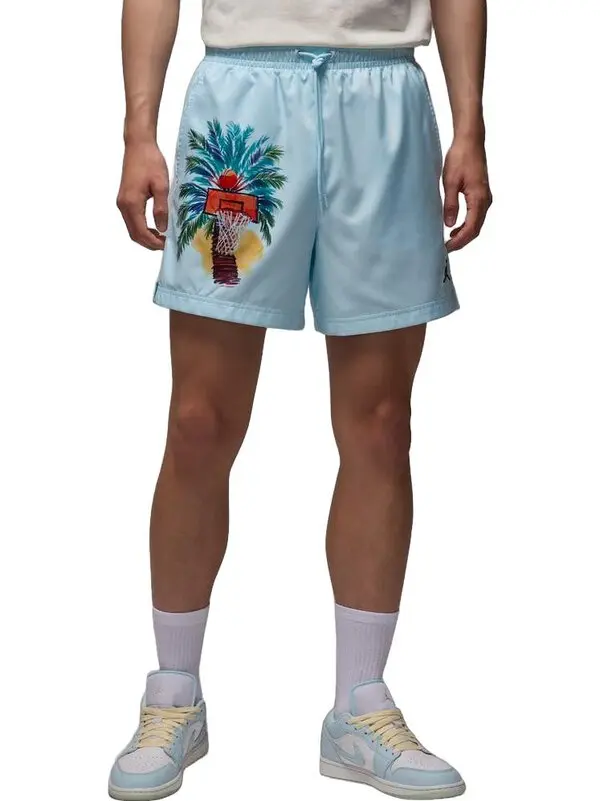 JORDAN Essentials Twill Drawstring Shorts - Glacier Blue/ Black