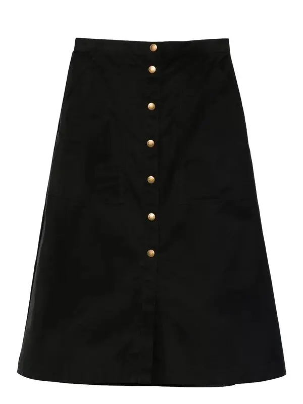 Moncler Button-up Midi Skirt - Black
