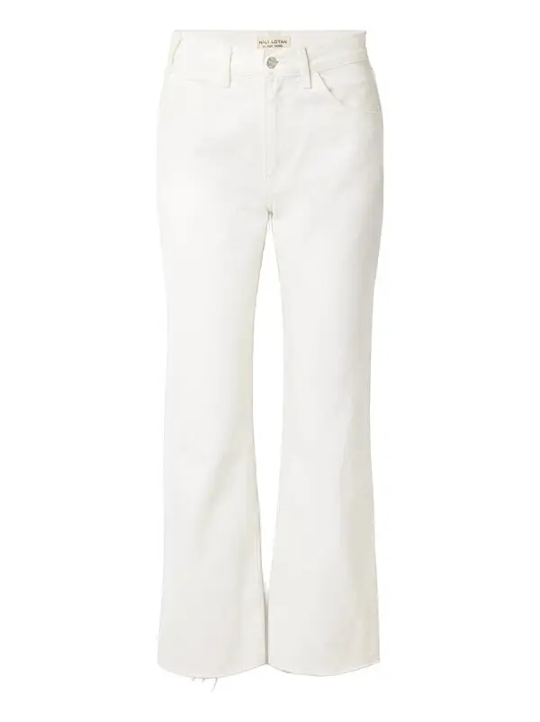 NILI LOTAN Calla High-rise Straight-leg Jeans - Cream