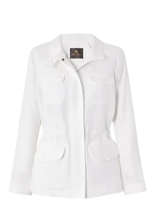 Loro Piana Traveller Linen Jacket - White
