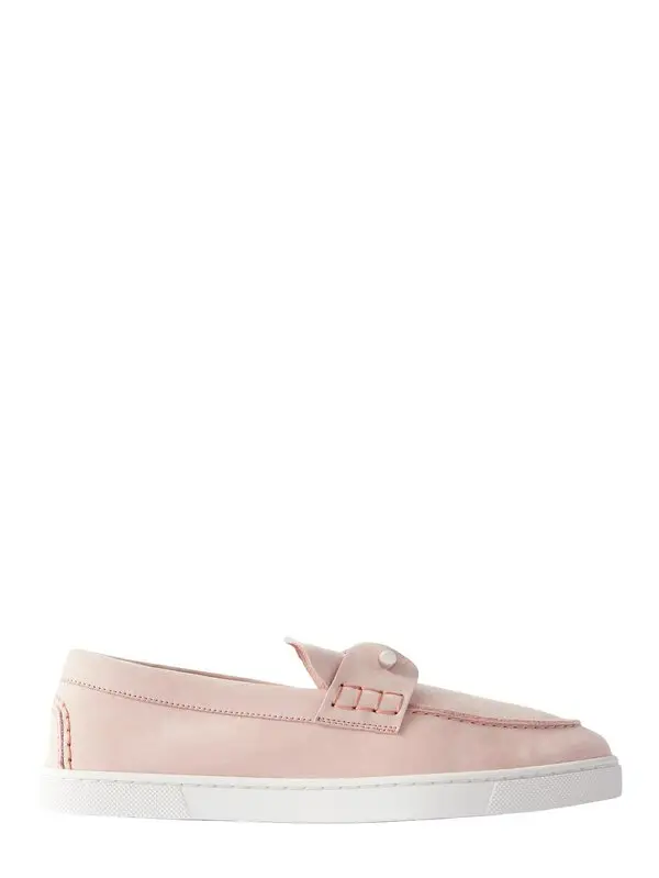 CHRISTIAN LOUBOUTIN Chambeliboat Suede Loafers - Pink