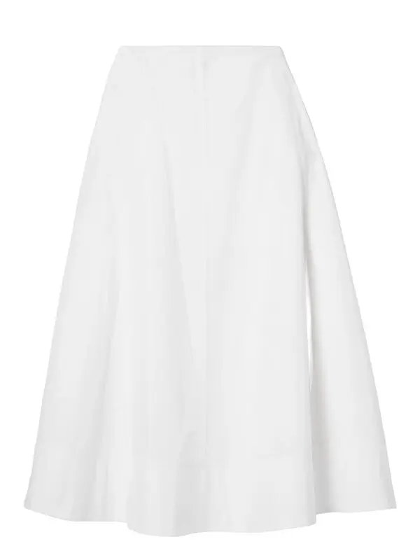 Brandon Maxwell The Knox Cotton-poplin Maxi Skirt - White