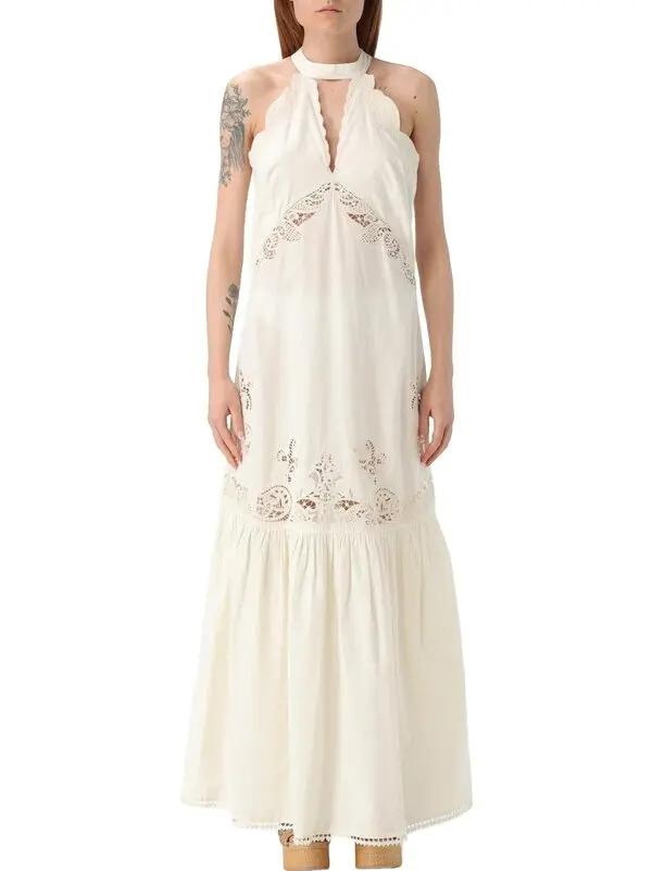 TWINSET Halter Maxi Dress - Ivory