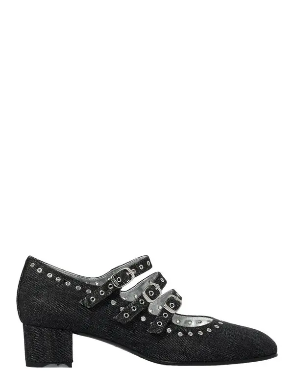 CAREL Buckled Mary Jane Pumps - Black