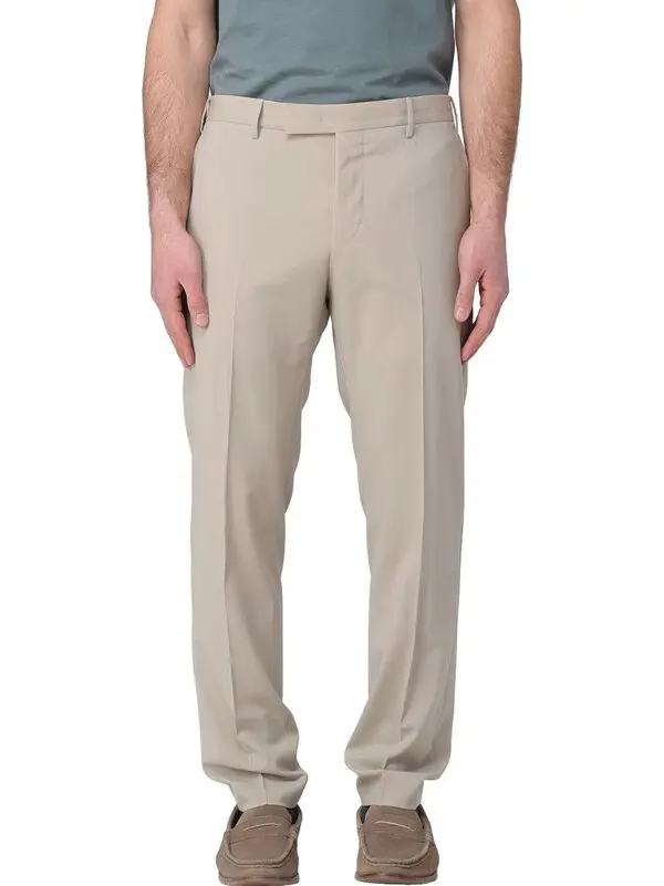 PT TORINO Virgin Wool Slim Fit Trousers - Beige